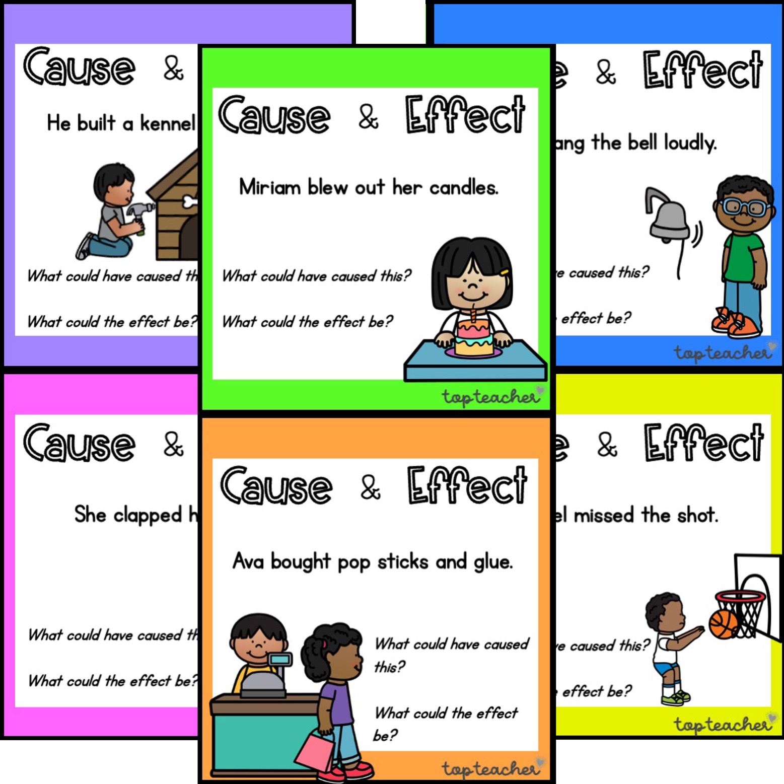 Cause And Effect Scenario Cards Top Teacher