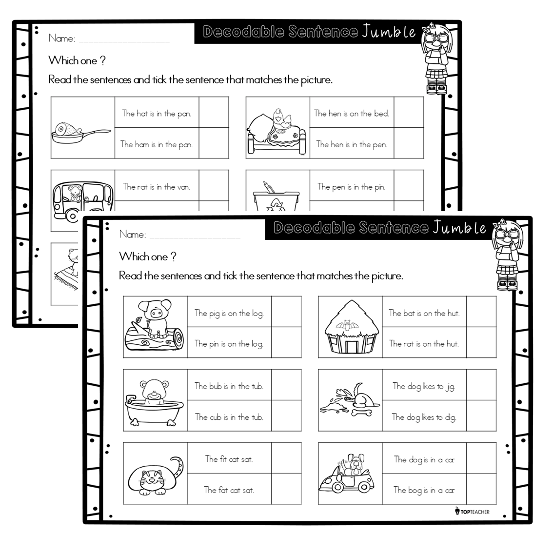 Decodable Sentence Jumble State Fonts Top Teacher