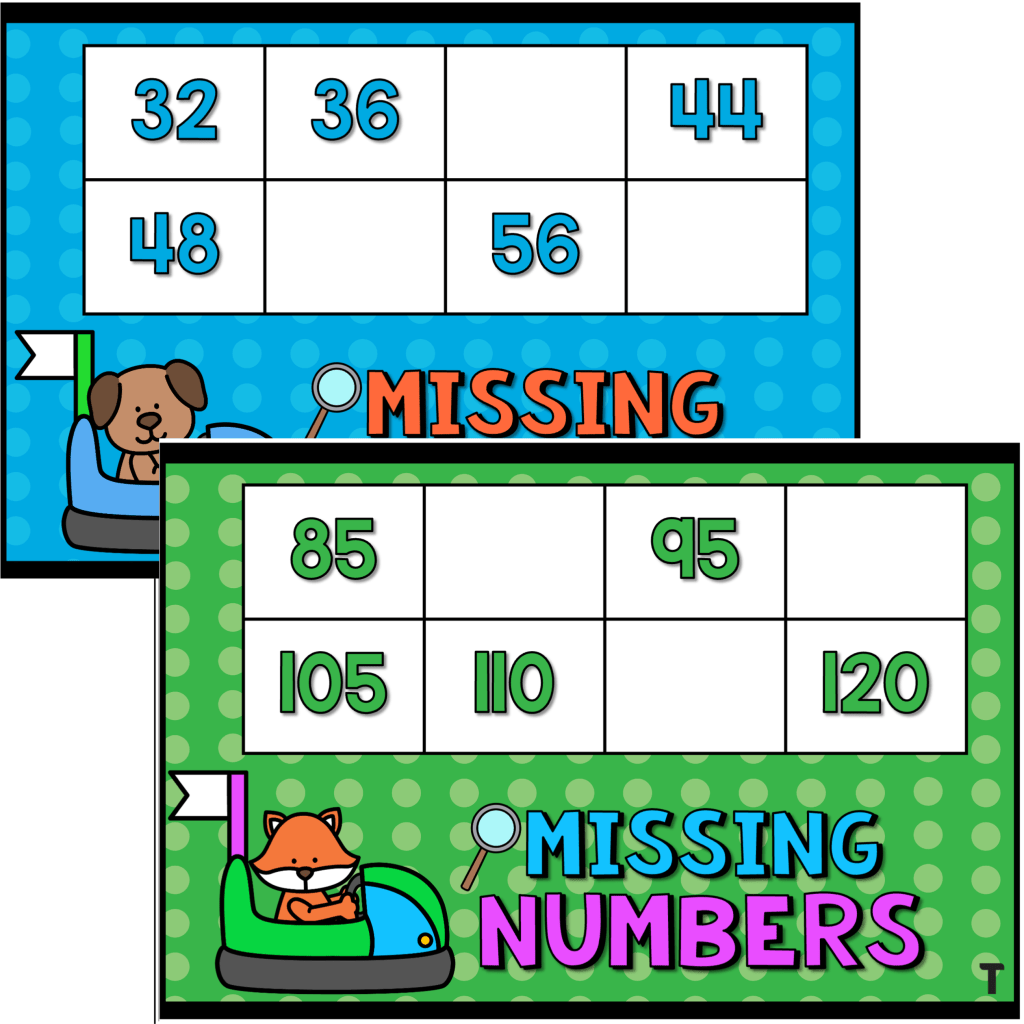 Additive Patterns Task Cards Missing Numbers Top Teacher